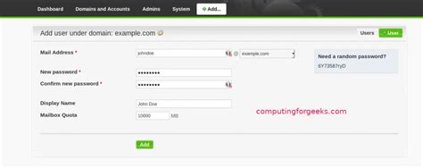 add domains and user accounts to iredmail mail server computingforgeeks