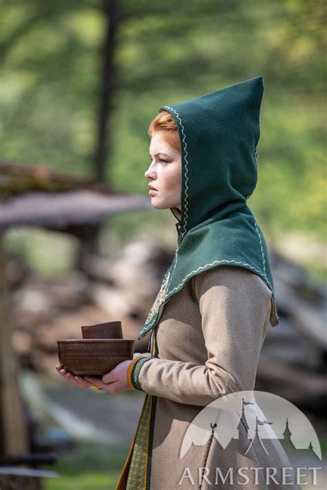 Viking Woolen Hood Ingrid” Viking Hood Vikings Viking Pattern