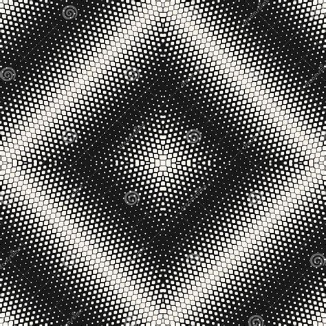 Vector Seamless Pattern Halftone Background With Radial Square Gradient Stock Vector