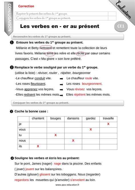 Bien S R Groupes Des Verbes Conjugaison Exercices Conjugaison Verbe