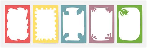 Blank Text Frames Template In Doodle Style Beige Vector Image