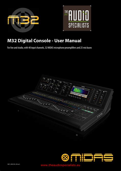 Midas M LIVE User Manual Manualzz