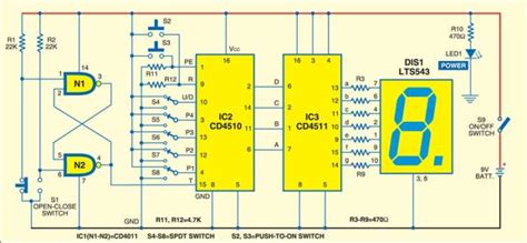 Digital Counter Project Detailed Circuit Diagram Available