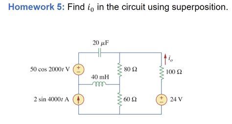Solved Homework 5 Find I0 In The Circuit Using