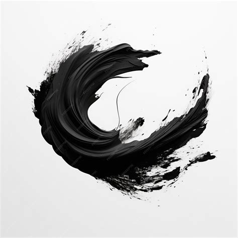 평평한 ⁇ 배경 에 검은색 포토 ⁇ 브러시 프리미엄 사진