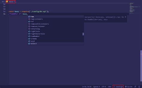 Knex Autocomplete Does Not Work In Vscode V Later Issue Knex Knex GitHub