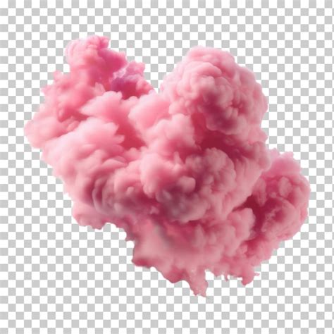투명한 배경에 분홍색 구름을 고립 Png Psd 프리미엄 Psd 파일