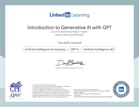 Rajesh Tripathi On Linkedin Certificate Of Completion