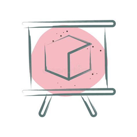 Icon 3d Presentation Related To 3d Visualization Symbol Color Spot Style Simple Design