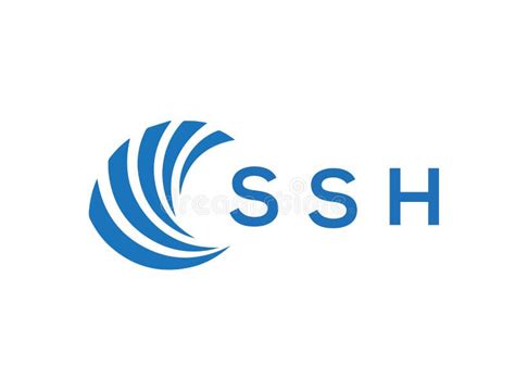 Ssh Letter Logo Design On White Background Ssh Creative Circle Letter