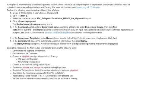 Deploy A Nativeedge Blueprint For Ptc Thingworx On Vsphere Dell Nativeedge Blueprint For Ptc