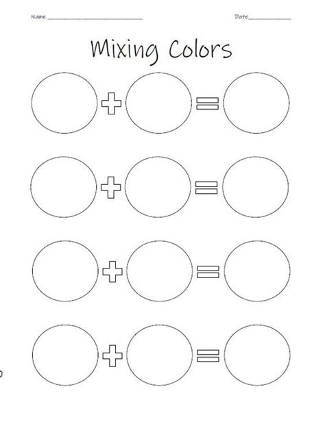 Mixing Colorspdf Color Worksheets For Preschool Color Theory