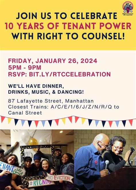 Celebrating 10 Years Rtc Party Right To Counsel Nyc Coalition