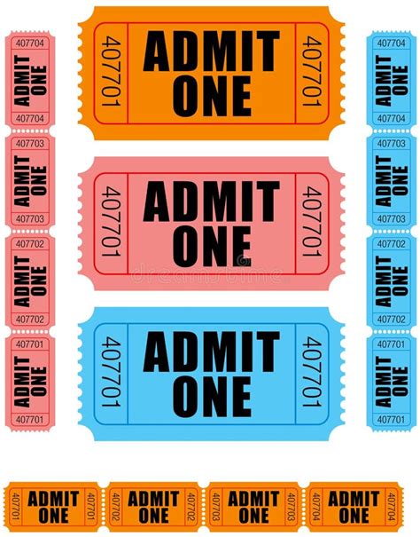 Free Clipart Admit One Ticket Printable