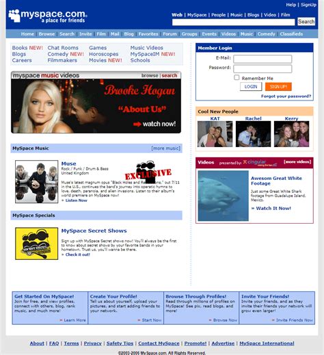 Myspace In 2006 Web Design Museum