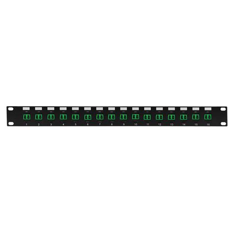 16 Port Lc Lc Apc Singlemode 9u Duplex Patch Panel 19 Rackmount 1u