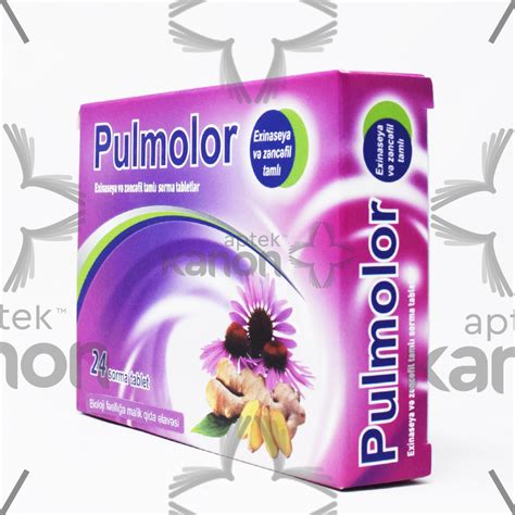 Pulmolor Exinaseya Və Zəncəfil N24 Sorma Tabletlər Aptekonlineaz