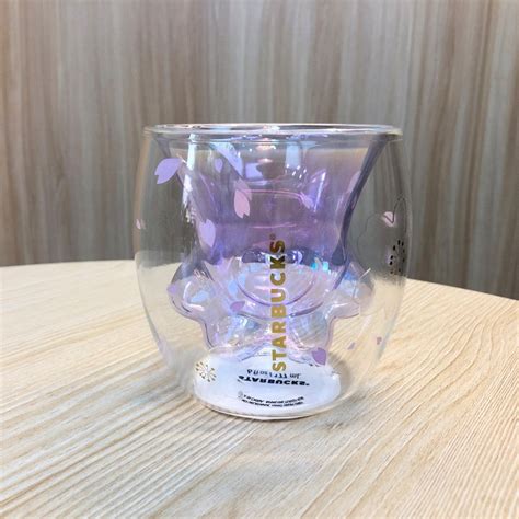 Чашка с двойным дном Starbucks Кошачья лапа фиолетовая "Cat Paw Cup ...