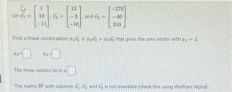 Solved Let Vec V1 110 11 Vec V2 13 3 10 And Chegg Com