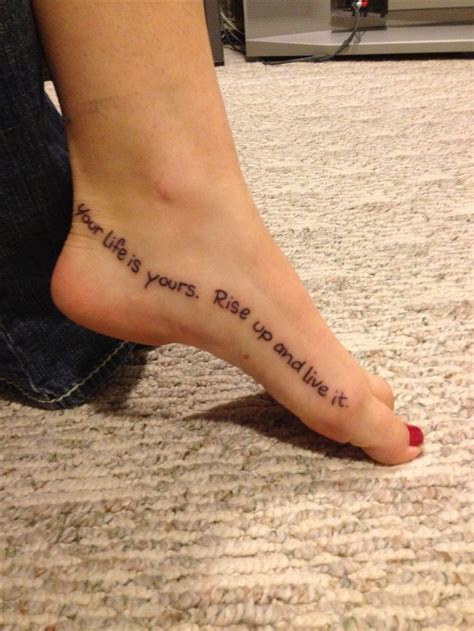 Foot Tattoo Quotes