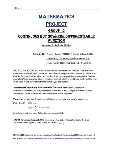 Maths Project 2 Pdf Derivative Function Mathematics
