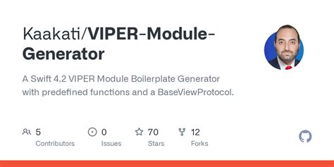 Github Kaakativiper Module Generator A Swift 42 Viper Module Boilerplate Generator With