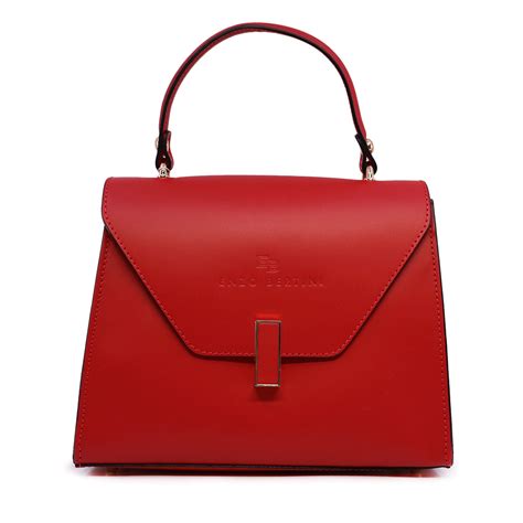 Enzo Bertini Poșetă Satchel Femei Enzo Bertini Roșie Din Piele