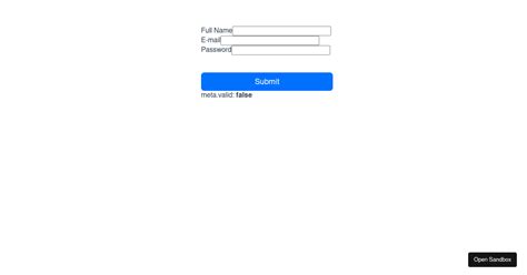 Form Initial State Is Always Invalid Codesandbox
