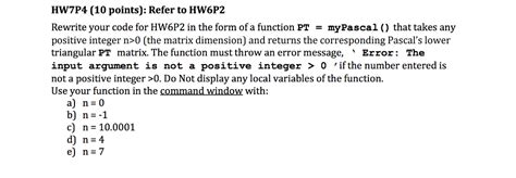 Solved Matlab Question The Code Below Is From My