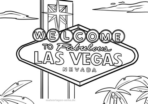 Las Vegas Sign Coloring Coloring Pages