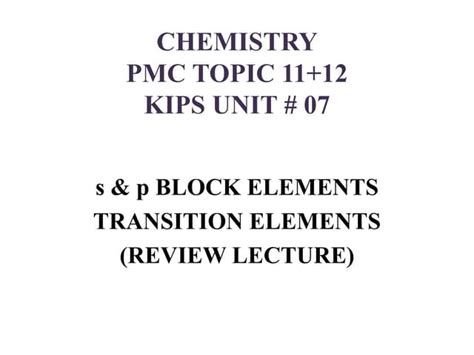 Transition Metals Pptx