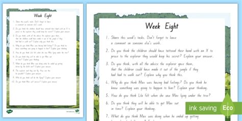 Term 2 Week 8 Year 5 And 6 Chapter Chat Weekly Display Questions To Support
