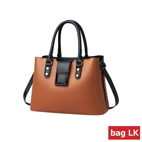 Pu Leather New Design Women Hand Bag Brown Baglk