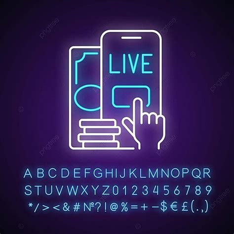 Live Betting Neon Light Icon Icon Text Fluorescent Vector Icon Text Fluorescent Png And