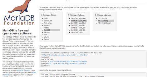 centos 8에서 mariadb 10 4 설치하기