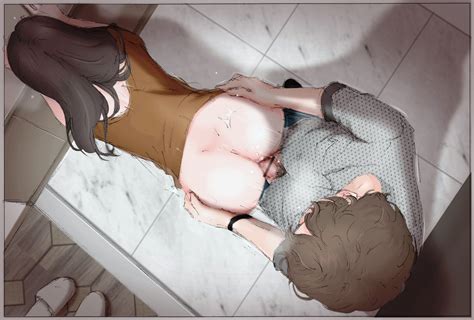 Rule 34 1boy 1girls Above View Against Wall Ass Bathroom Bottomless