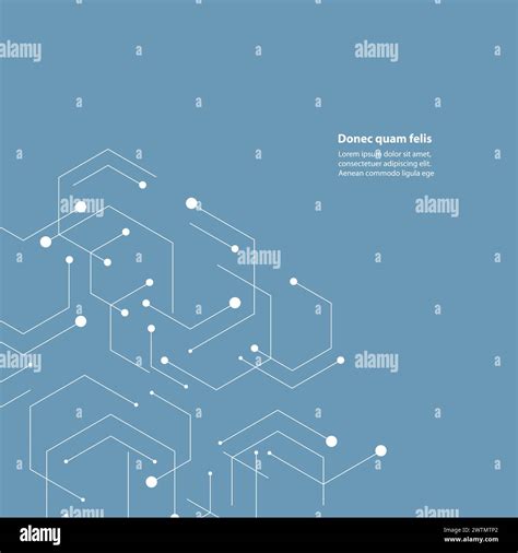 vector abstract background with molecule structure hexagons pattern