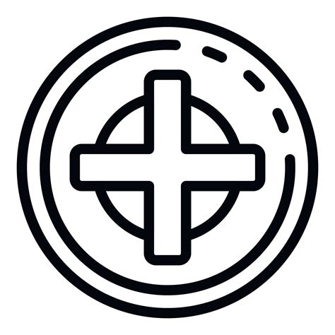 Medical Cross Icon Outline Style 15367249 Vector Art At Vecteezy