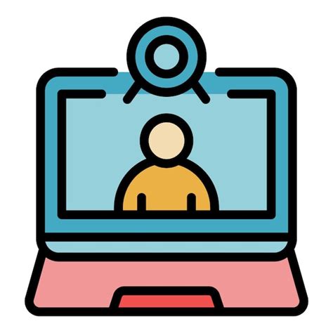 Premium Vector Webcam Call Icon Outline Webcam Call Vector Icon Color Flat Isolated