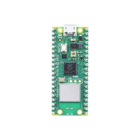 raspberry pi pico w with soldered headers rp2040 with usb cable