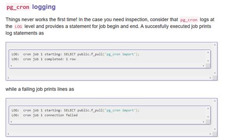 postgresql 定时任务插件pg cron 入坑到出坑Connection refused数据库一直没看到数据同步 掘金