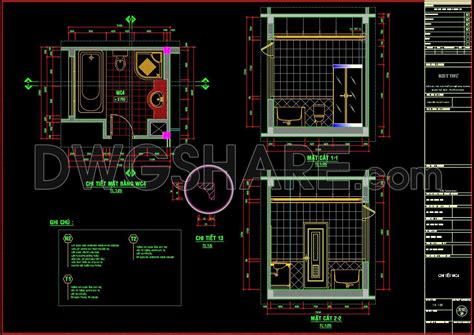 WC Layout Plan And Elevations Details CAD Drawings Download Free Cad Blocks Download DWG