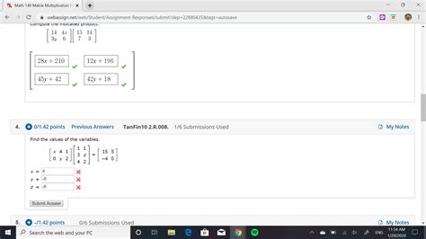 Answered Wa Math 140 Matrix Multiplication H X A Bartleby