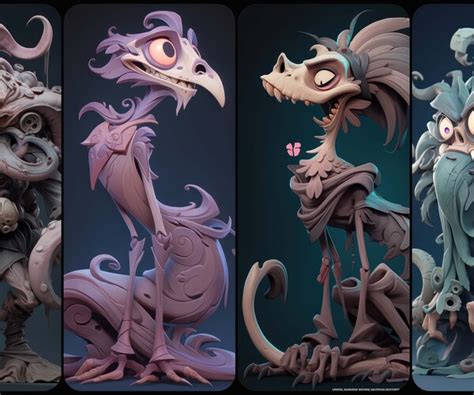 Artstation 230 Eldritch Monster Stylized Character Reference Image