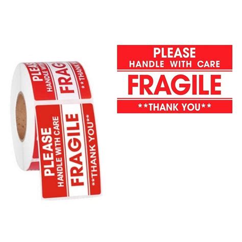 영문 취급주의 파손주의 롤 스티커 500매 홈플러스 택배배송