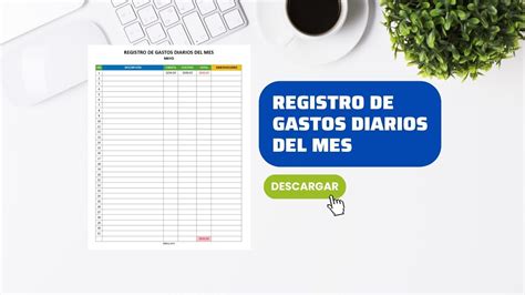 Plantilla De Registro De Gastos Diarios Del Mes En Excel Gratis Didocu