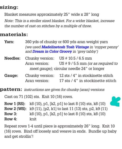 Help Deciphering Pattern Lingo Rknitting