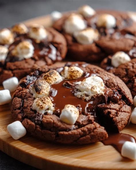 Hot Chocolate Cookies With Mini Marshmallows