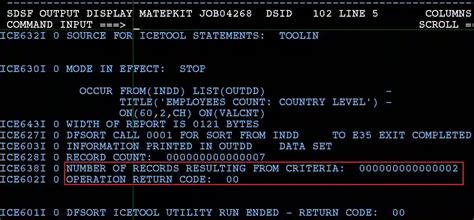 Icetool Occur Operator Example