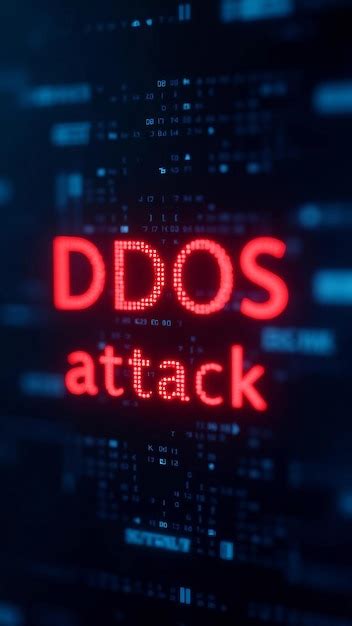 Ddos Attack Digital Warning Premium Ai Generated Vector